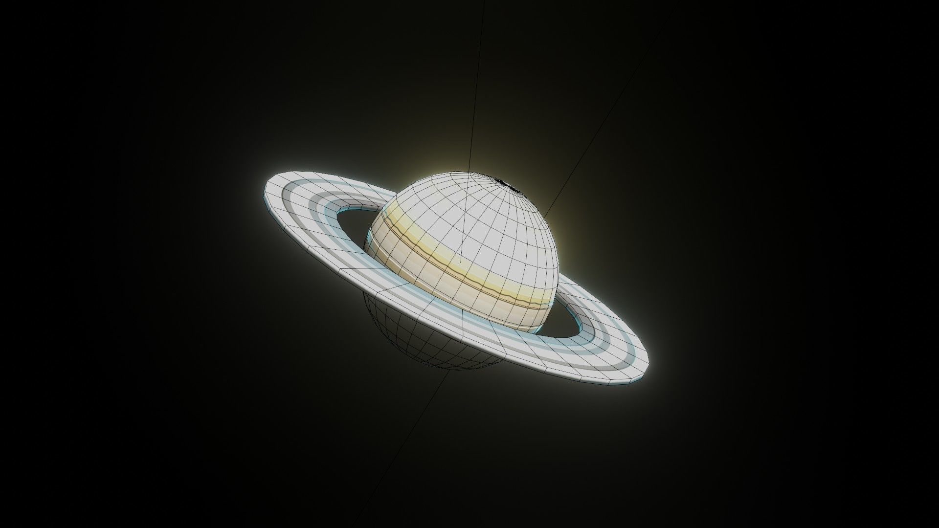 3D model Stylized Planet Saturn 3D Model 2k 4k 8k Textures VR / AR ...