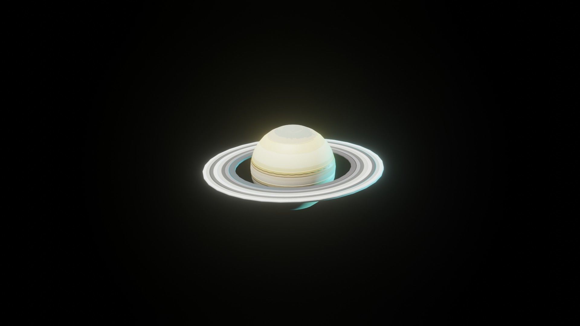 3D model Stylized Planet Saturn 3D Model 2k 4k 8k Textures VR / AR ...