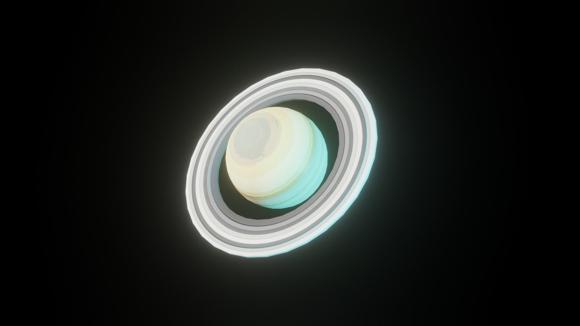 3D model Stylized Planet Saturn 3D Model 2k 4k 8k Textures VR / AR ...