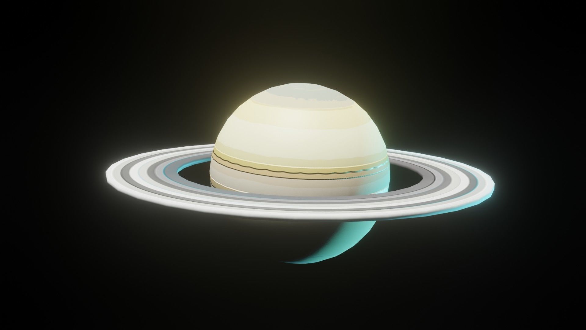 3D model Stylized Planet Saturn 3D Model 2k 4k 8k Textures VR / AR ...