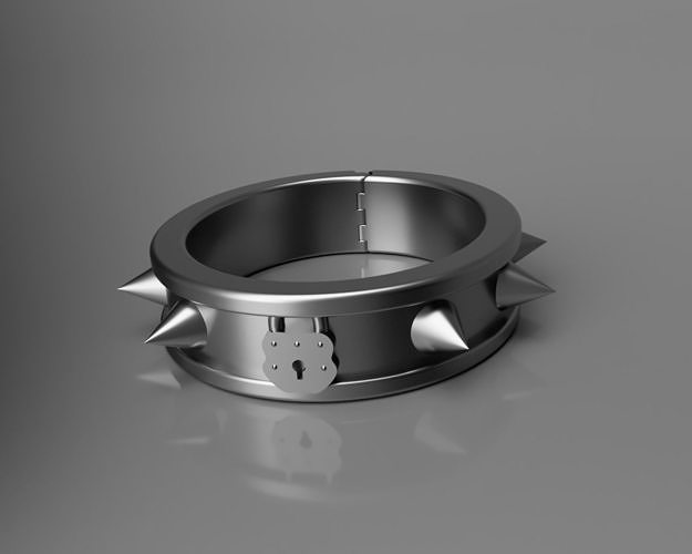spiked collar 3D model 3D printable | CGTrader