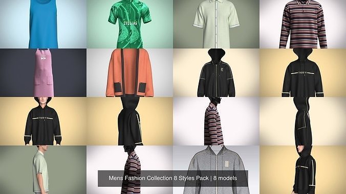 Mens Fashion Collection 8 Styles Pack | CGTrader