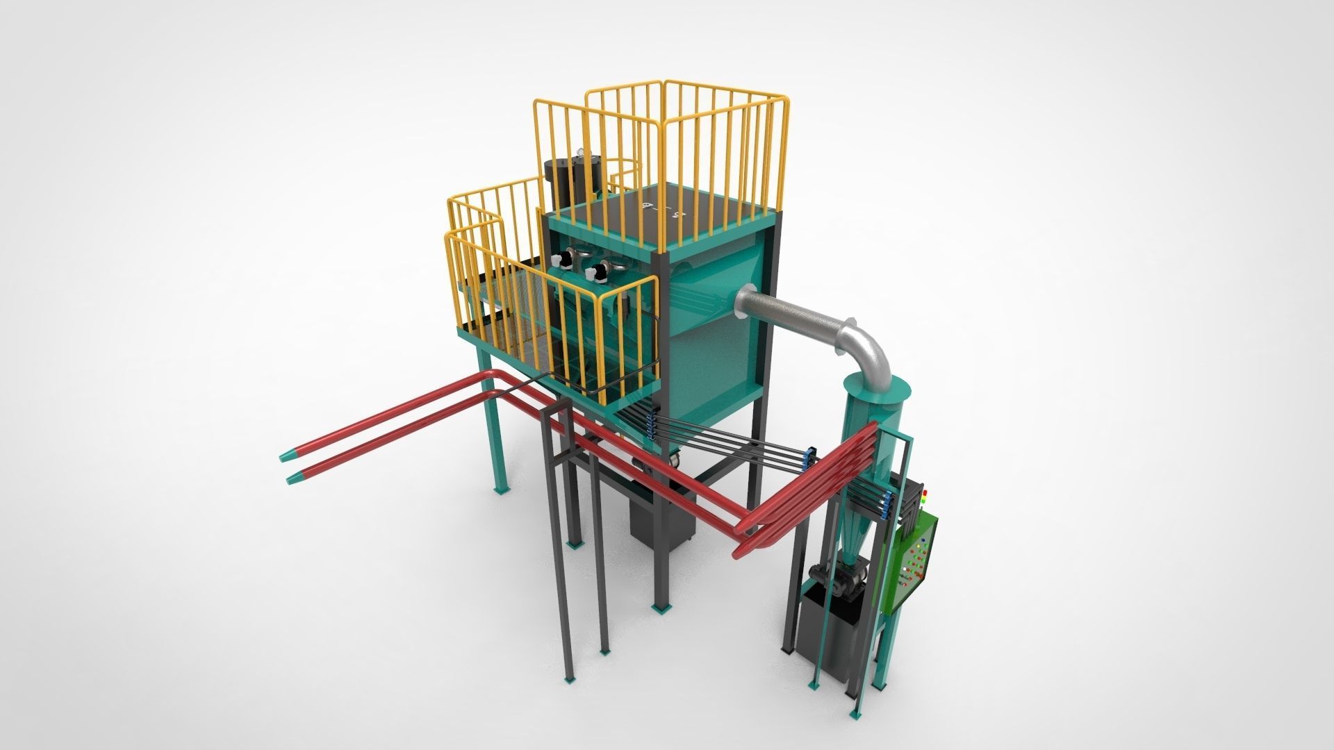 dust collecting system 3D model | CGTrader