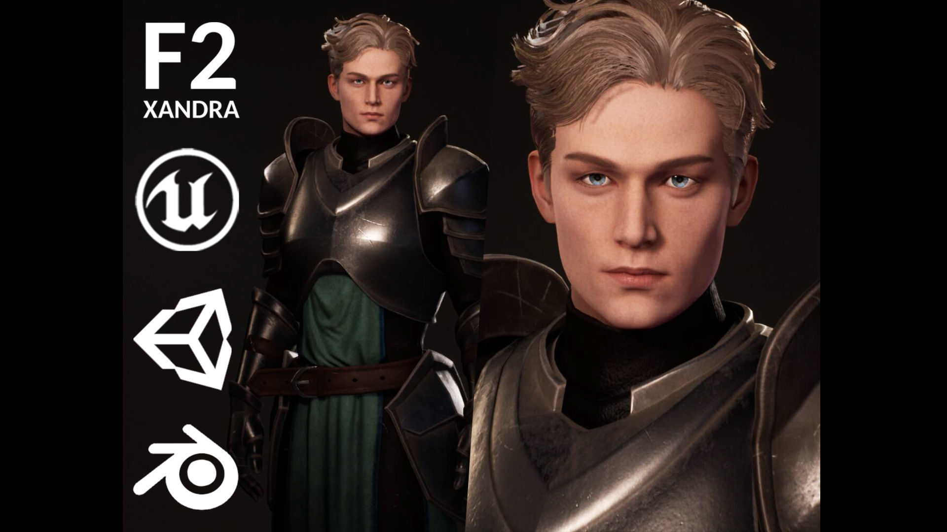 3D model Warrior Lucas - M1 Animated Rigged Game Character VR / AR ...