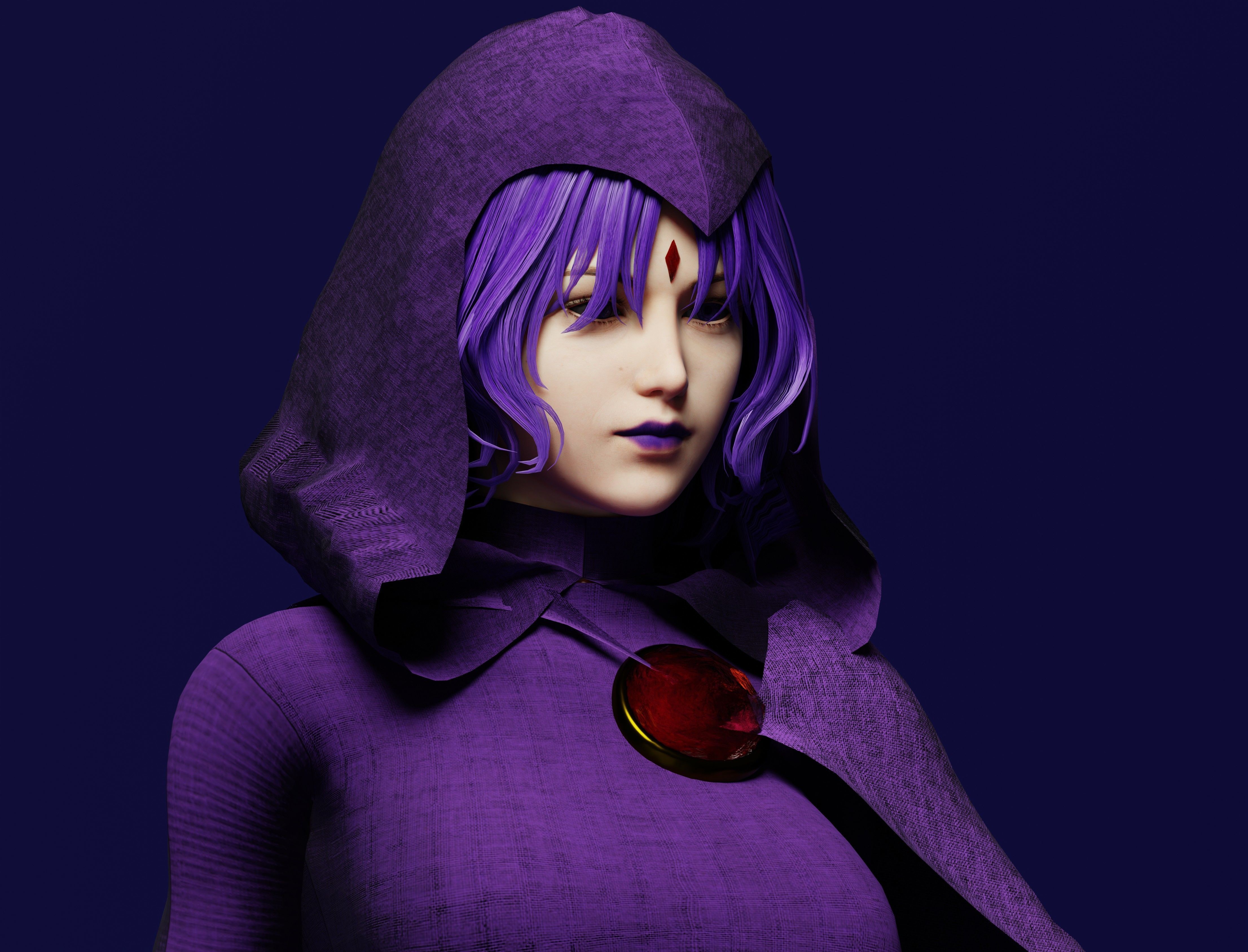 Raven - Teen Titans 3D model rigged | CGTrader