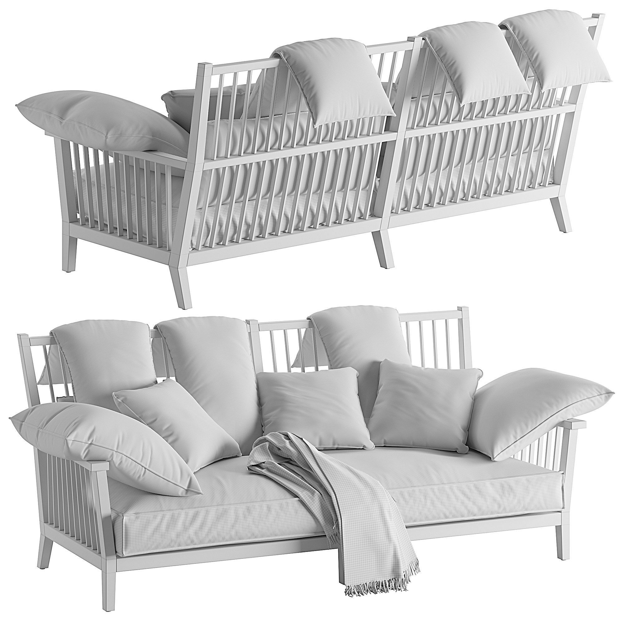 Inout sofa by Gervasoni 3D model | CGTrader