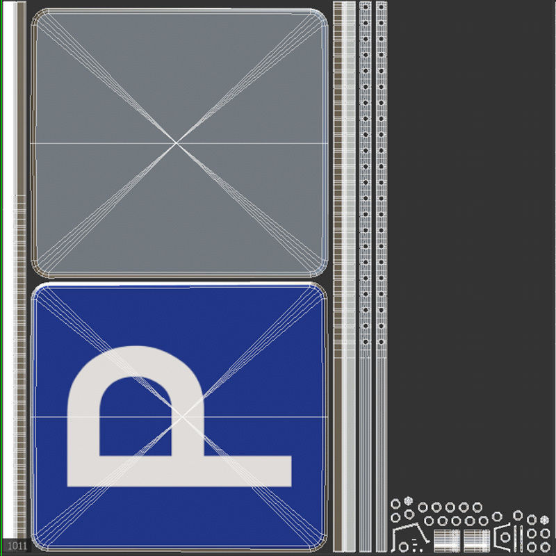 3D model Traffic Road Signs Set 01 VR / AR / low-poly | CGTrader