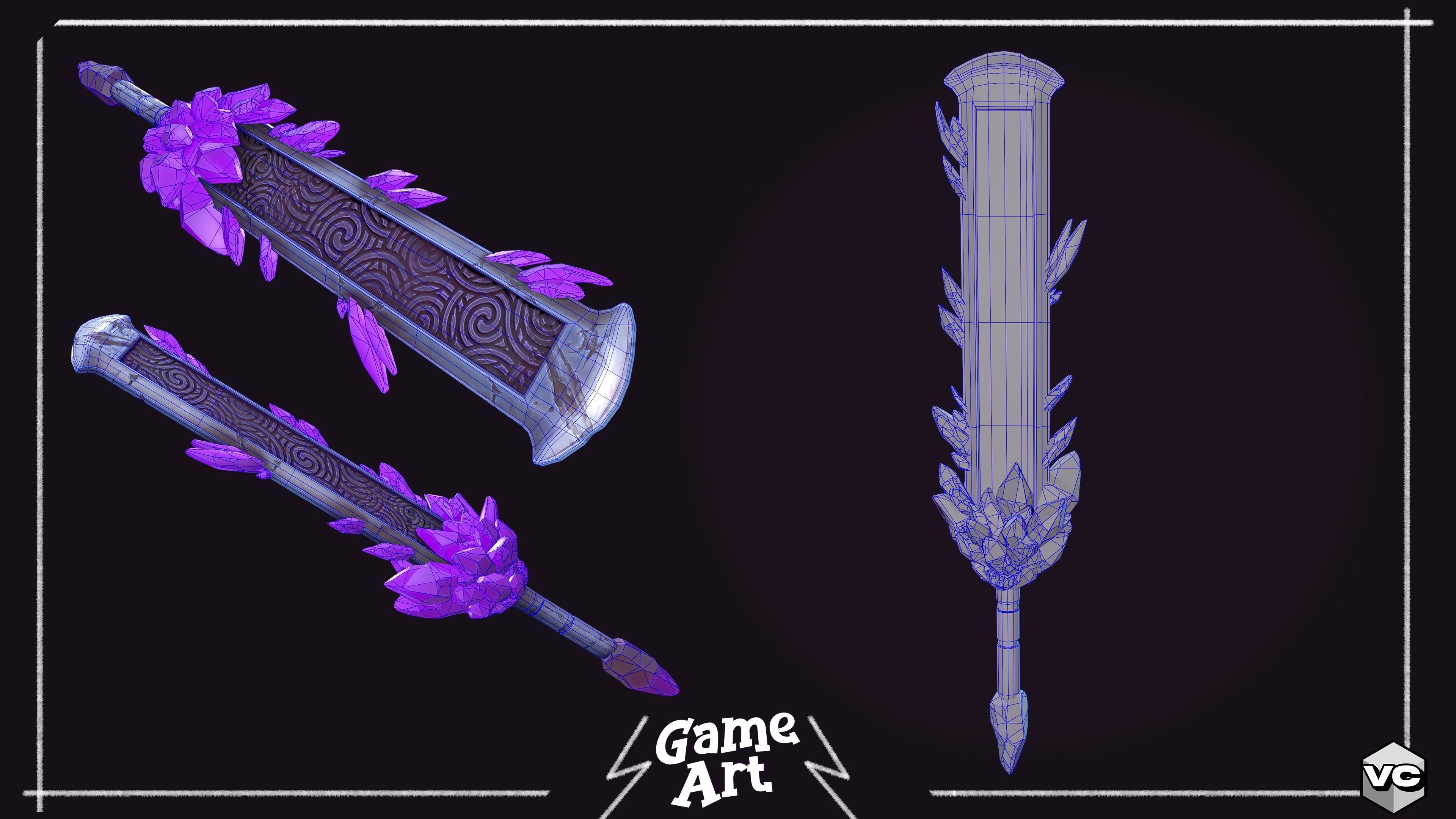 3D model WEAPON BUNDLE - 5 Weapons Game Ready - VR / AR / low-poly ...