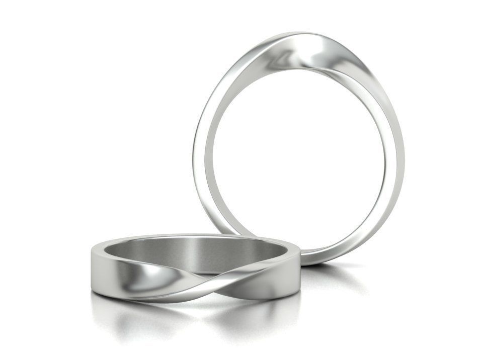 Mobius Wedding Band Infinity Band Ring 3Dmodel 4-11US 3D model 3D ...