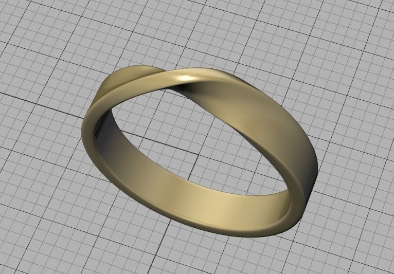 Mobius Wedding Band Infinity Band Ring 3Dmodel 4-11US 3D model 3D ...