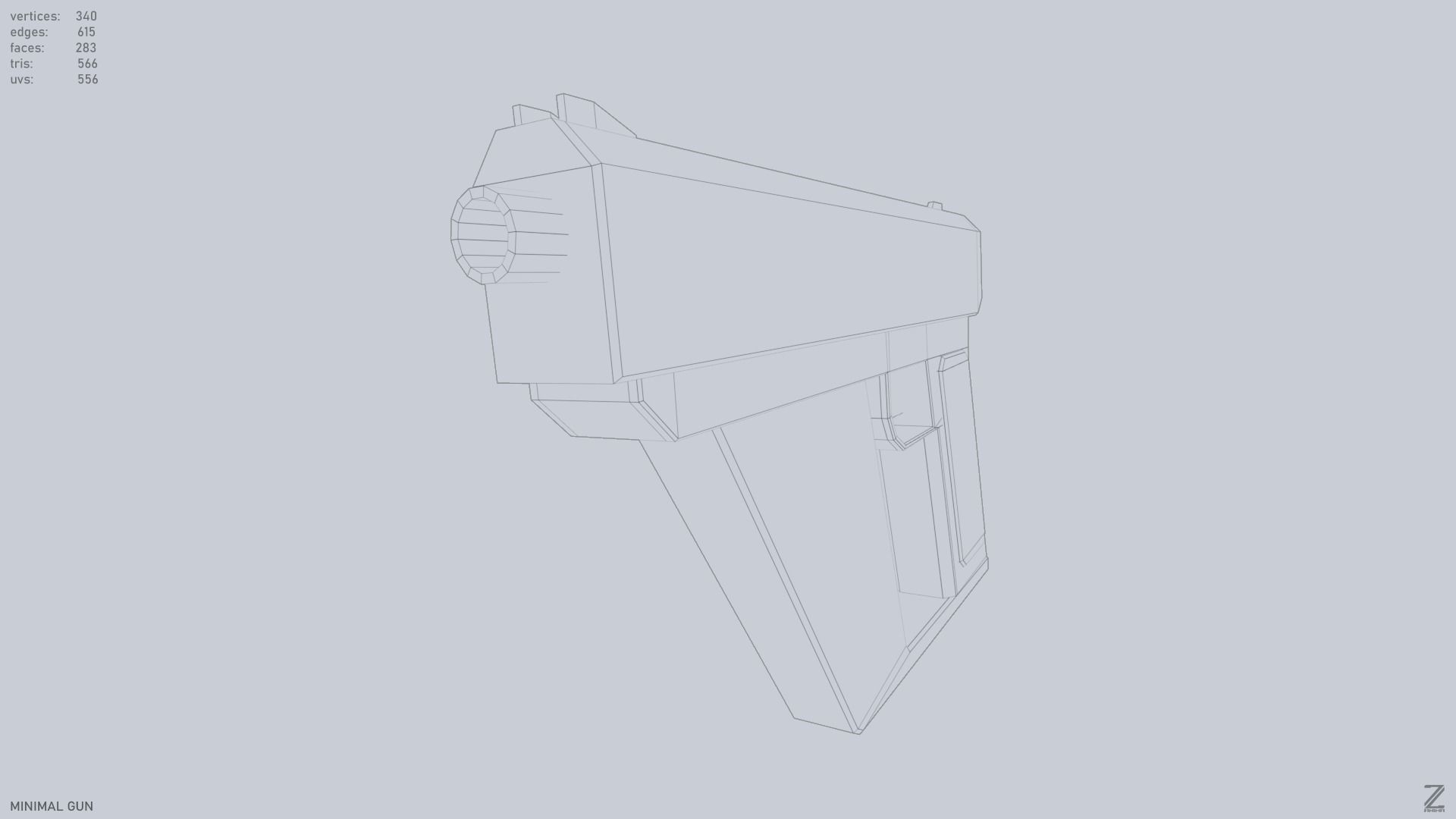 3D model Minimal gun VR / AR / low-poly | CGTrader