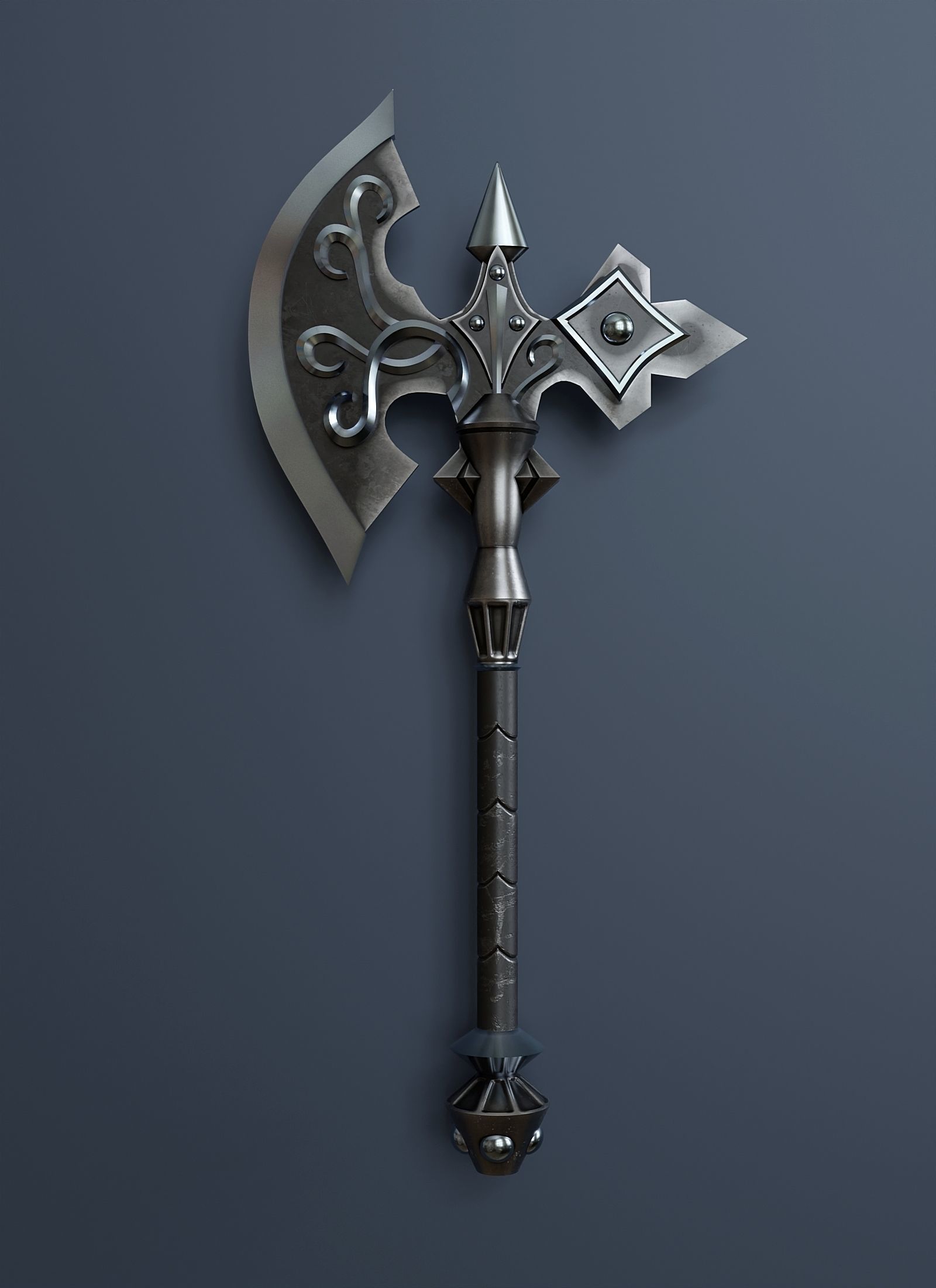 Simple ax in fantasy style 033 3D model | CGTrader