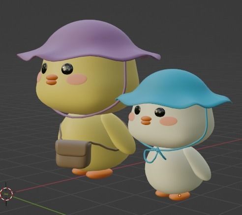 Cute little 3D duck family 3D model | CGTrader