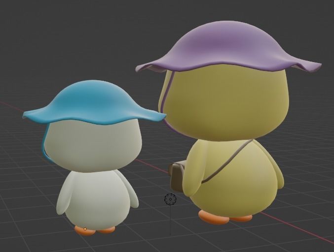 Cute little 3D duck family 3D model | CGTrader
