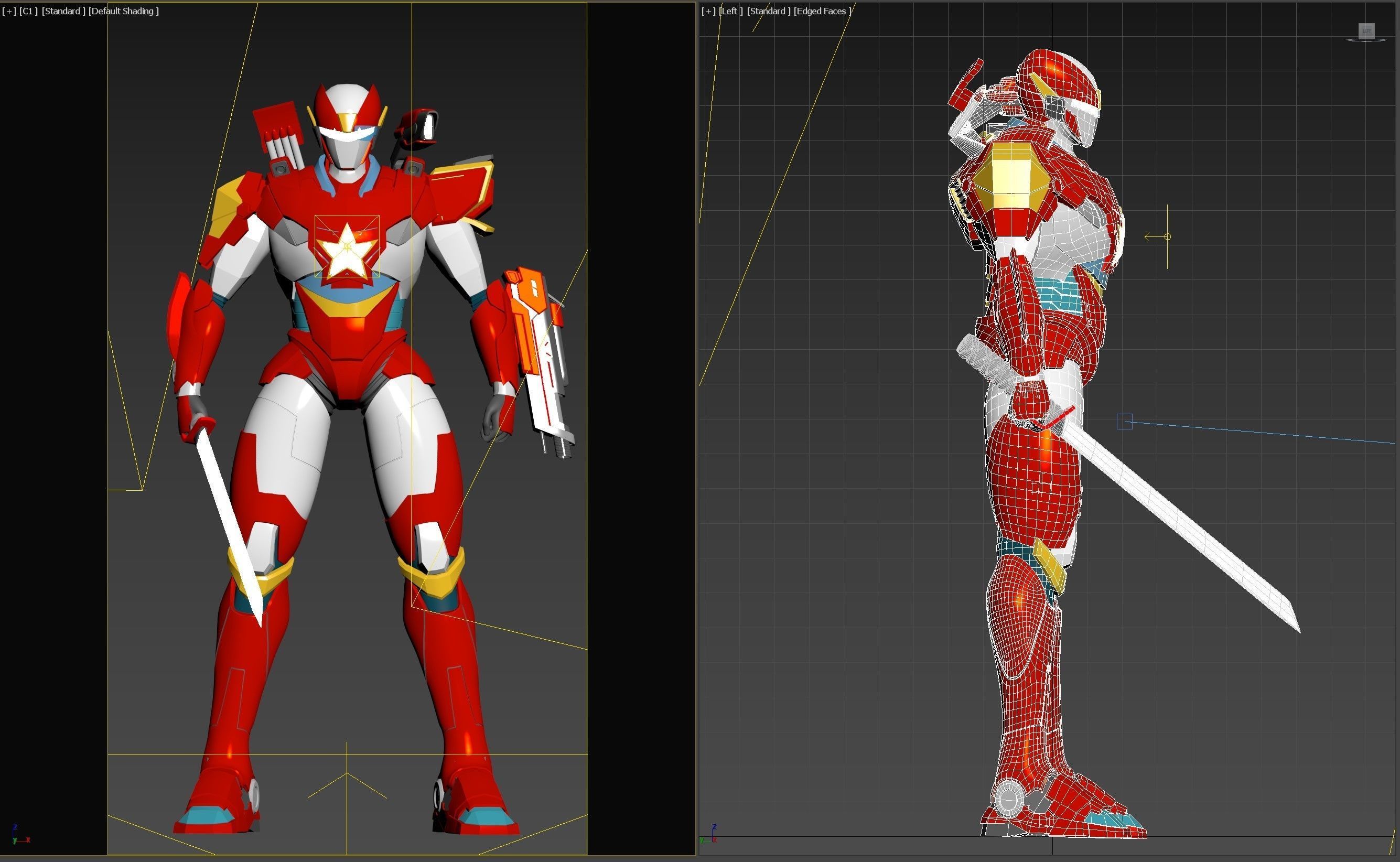 Red Bot Model Character 3D model | CGTrader