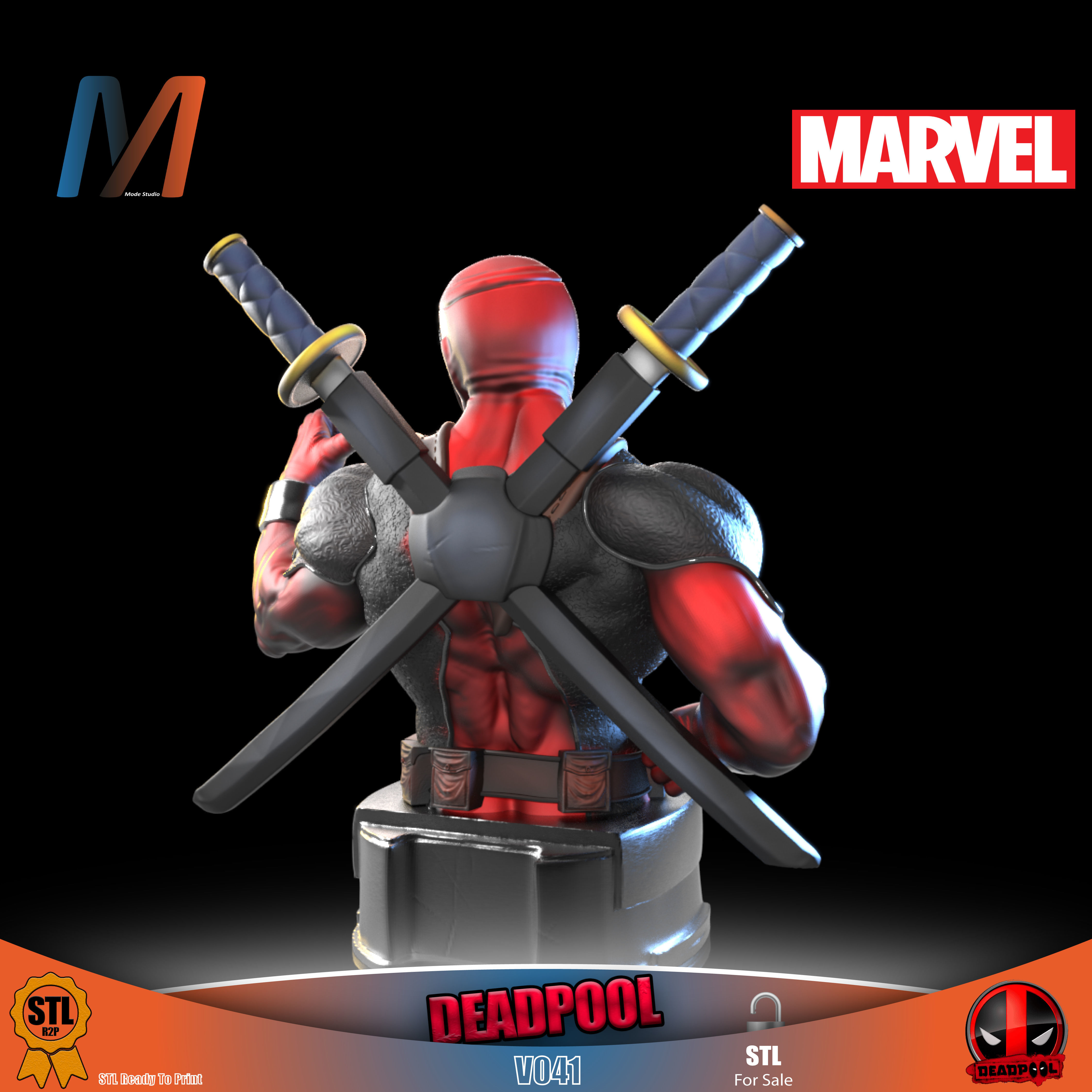 V044 - PACK X6 MARVEL DEADPOOL vs WOLVERINE 3D model 3D printable ...