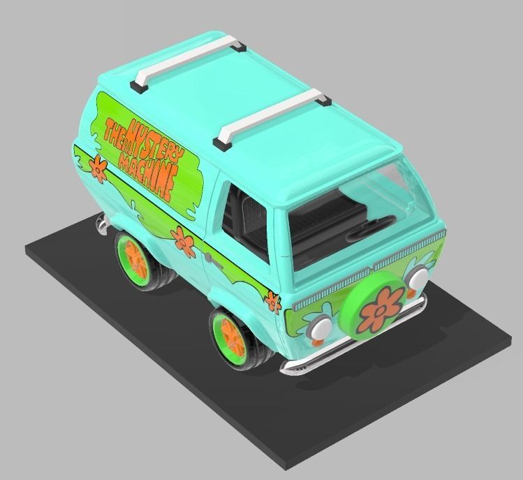 NORMAL AND RACING MYSTERY MACHINE SCALE AUTO FROM SCOOBYDOO 3D model 3D ...