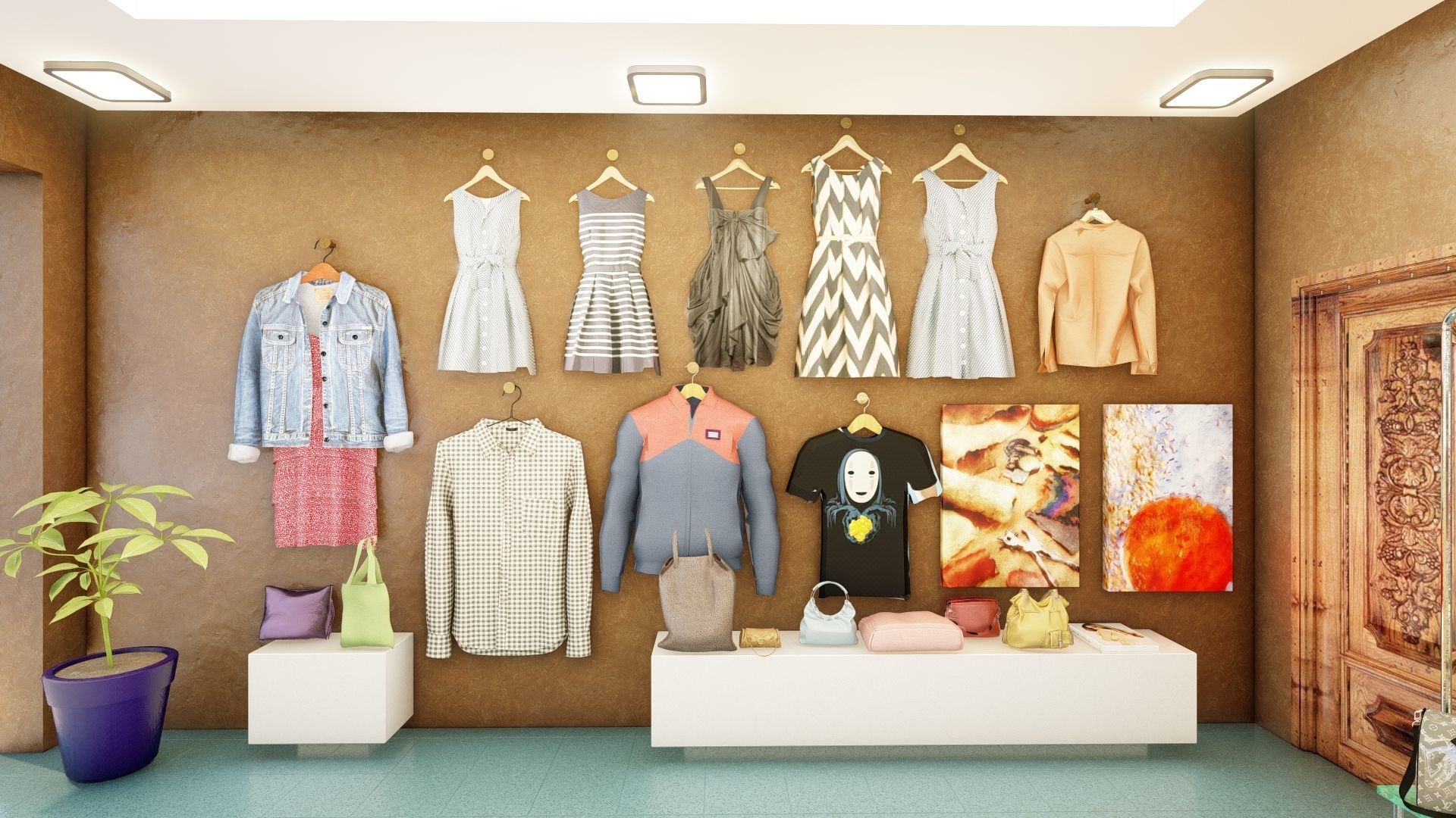 3D model Clothes Shop VR / AR / low-poly | CGTrader