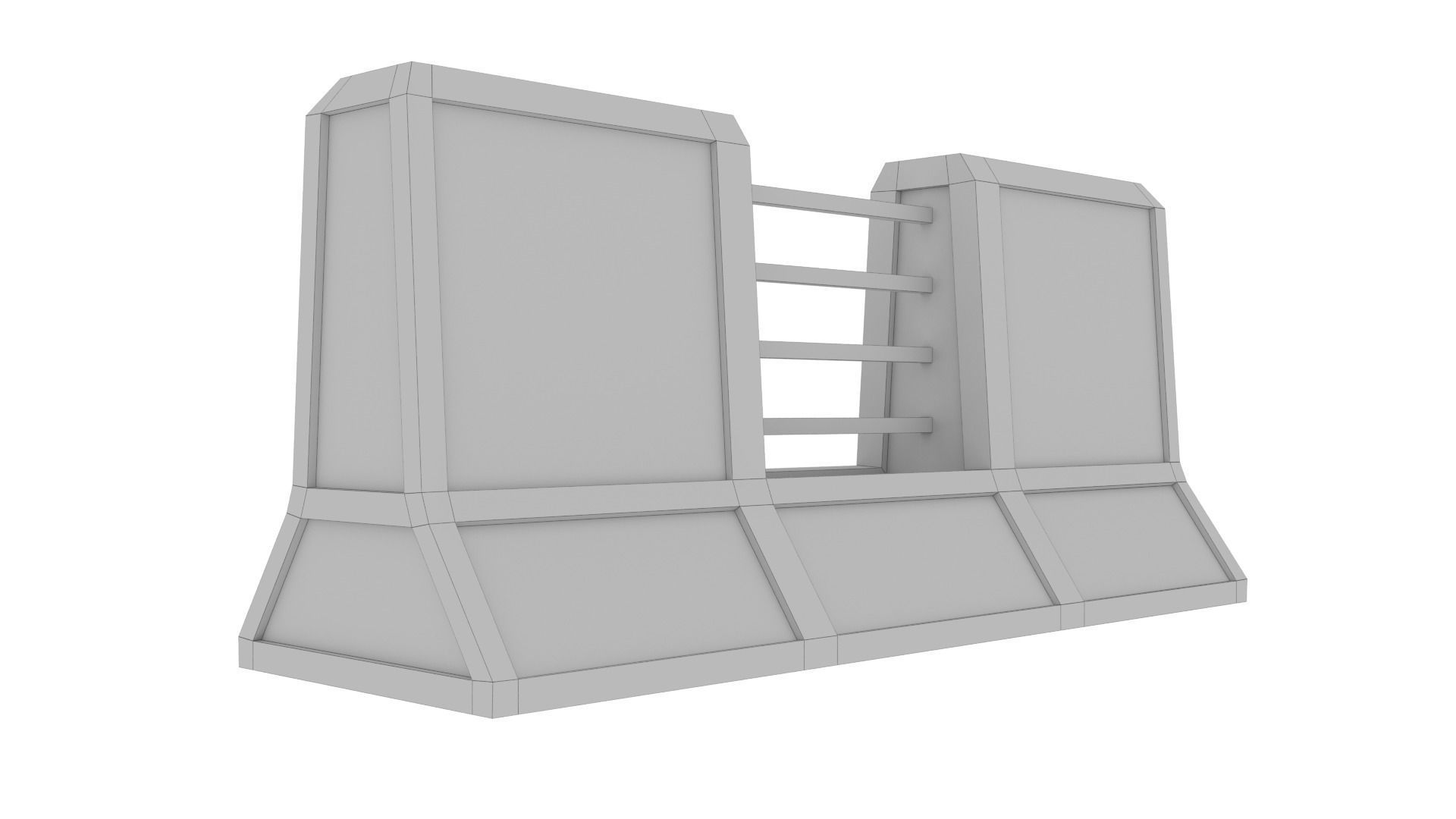 Concrete Barrier RoadBlock Barricade 3D model | CGTrader