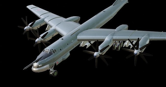 3D model Tupolev Tu-95 VR / AR / low-poly | CGTrader