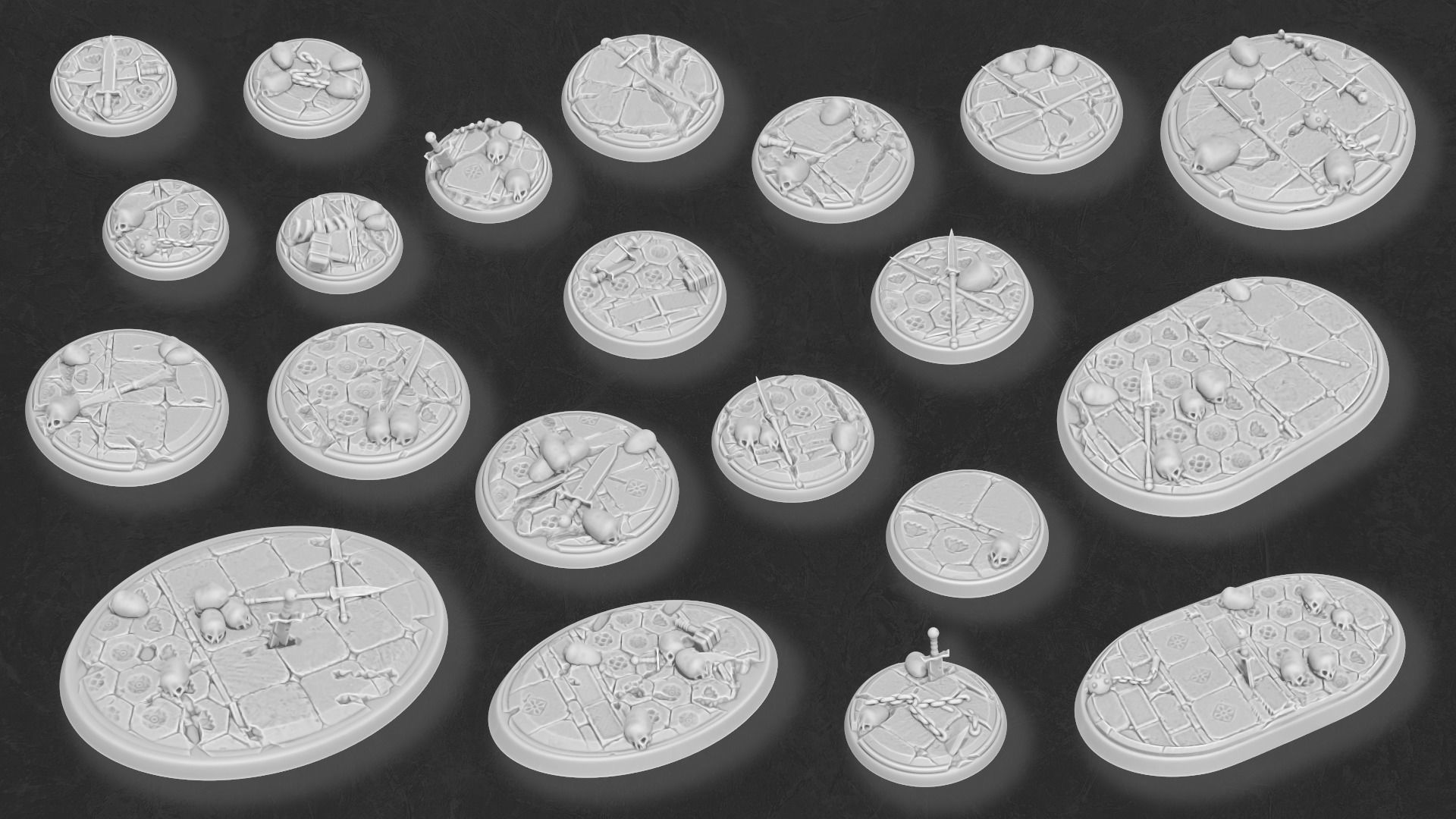 Miniature bases Temple battlefield 3D model 3D printable | CGTrader