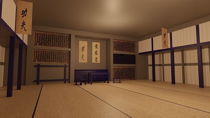 3D model Karate Hall VR / AR / low-poly | CGTrader