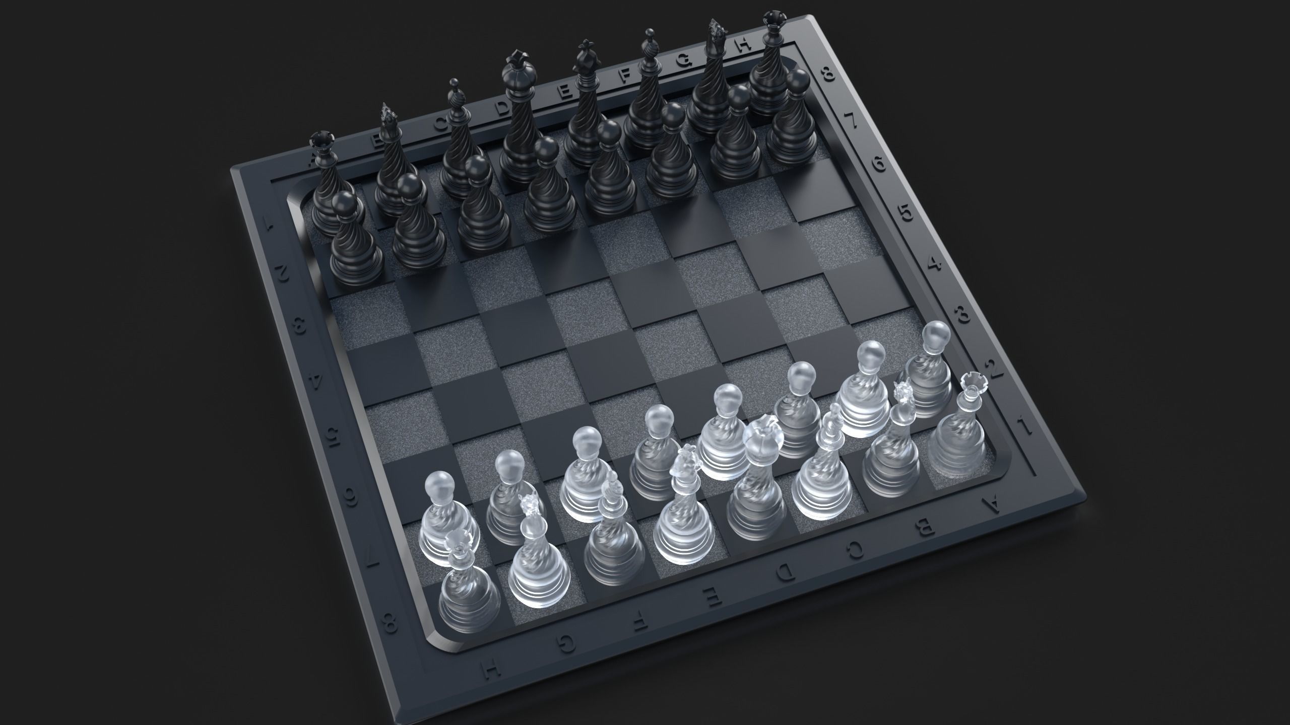 Stylized Chess Vol 1 3D model 3D printable | CGTrader