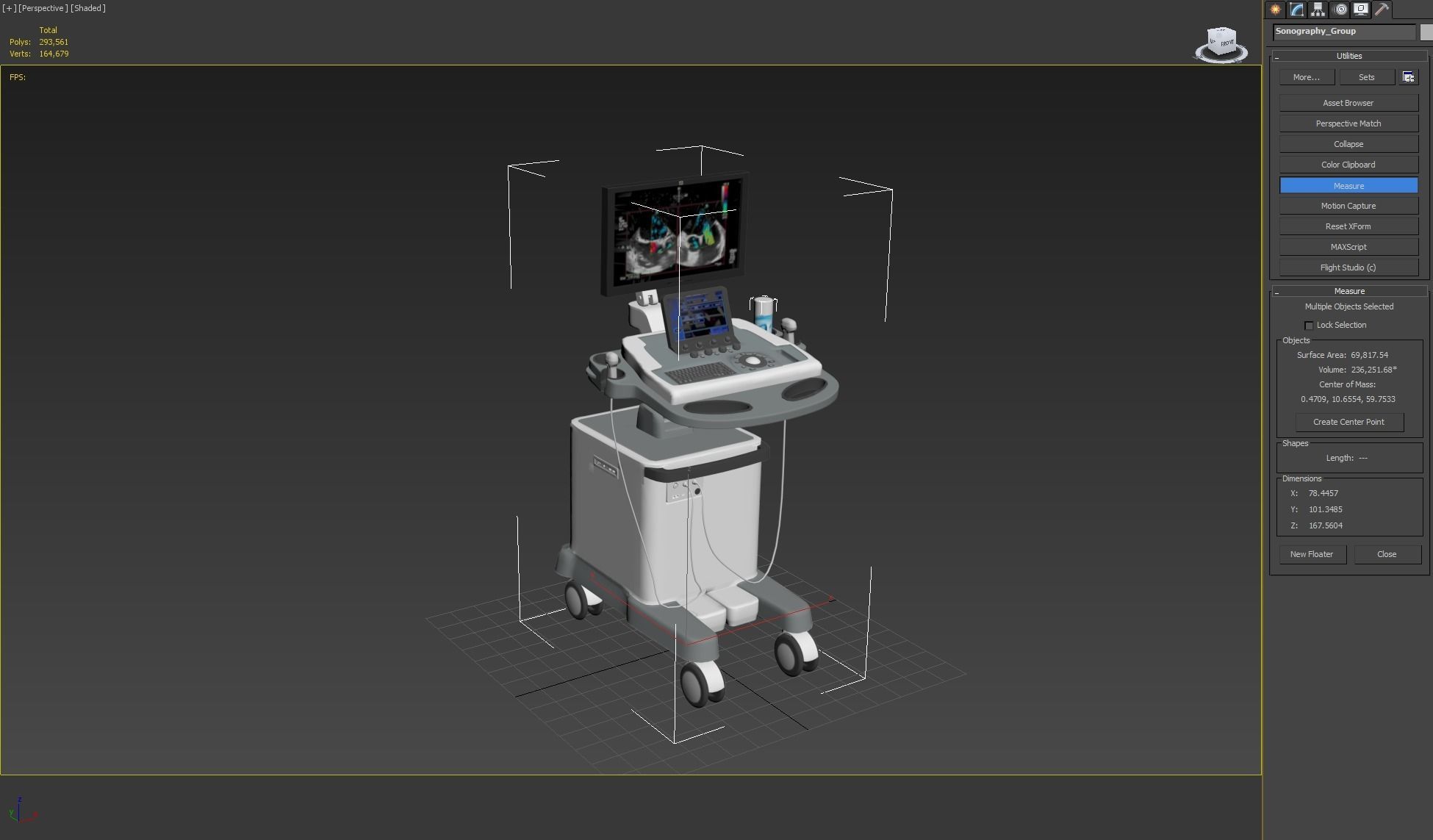 Sonography Scanner Ultra-sonic 3D model | CGTrader