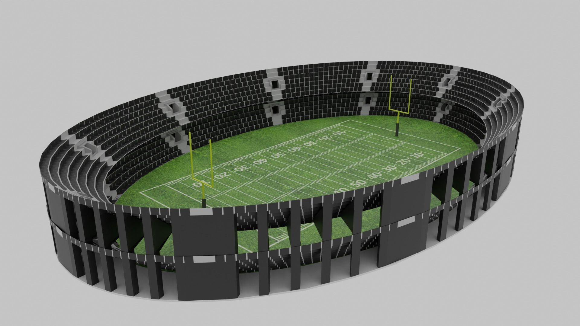 3D model American Football Stadium VR / AR / low-poly | CGTrader