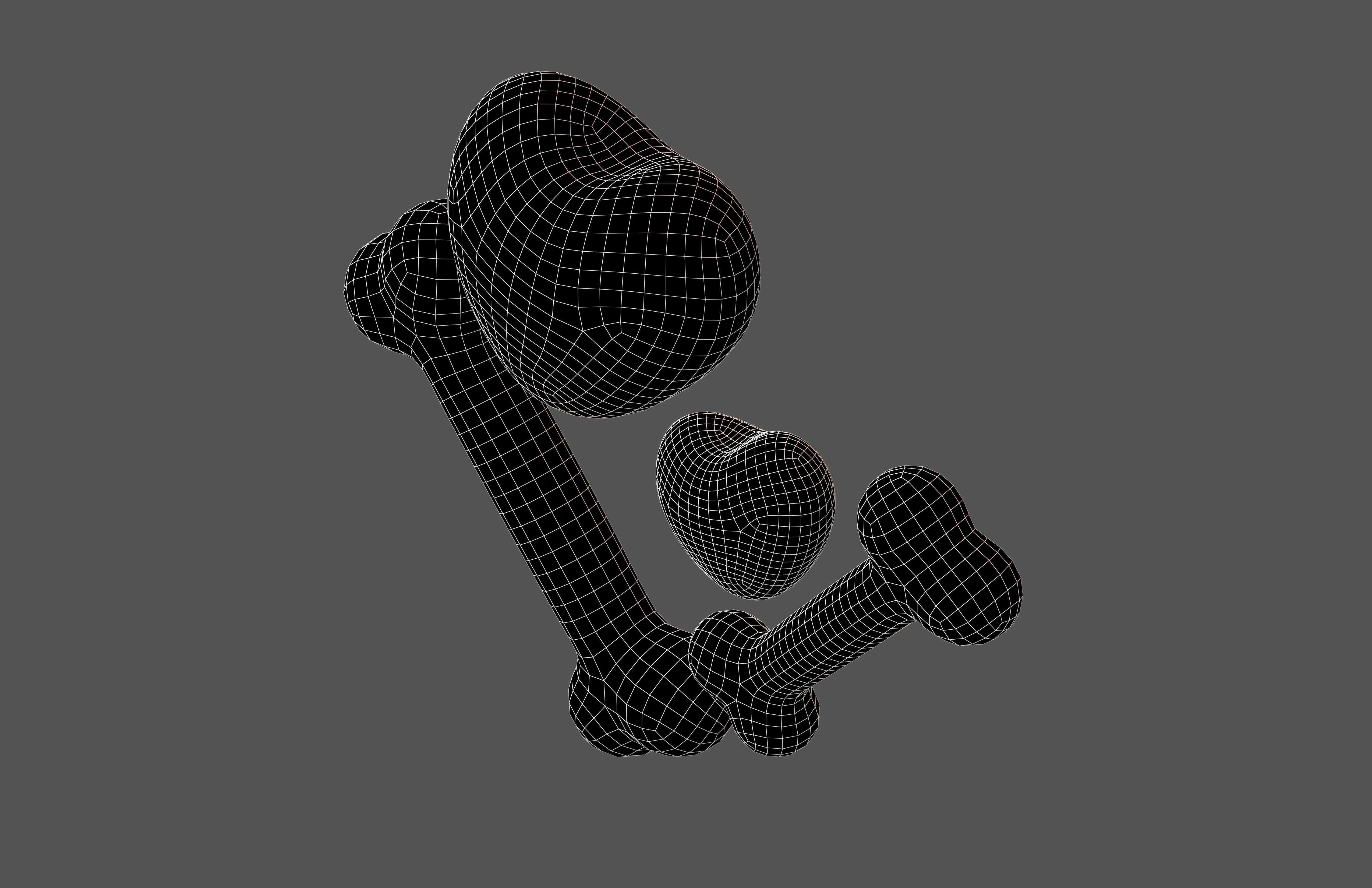 3D model Bone with Heart v1 027 VR / AR / low-poly | CGTrader