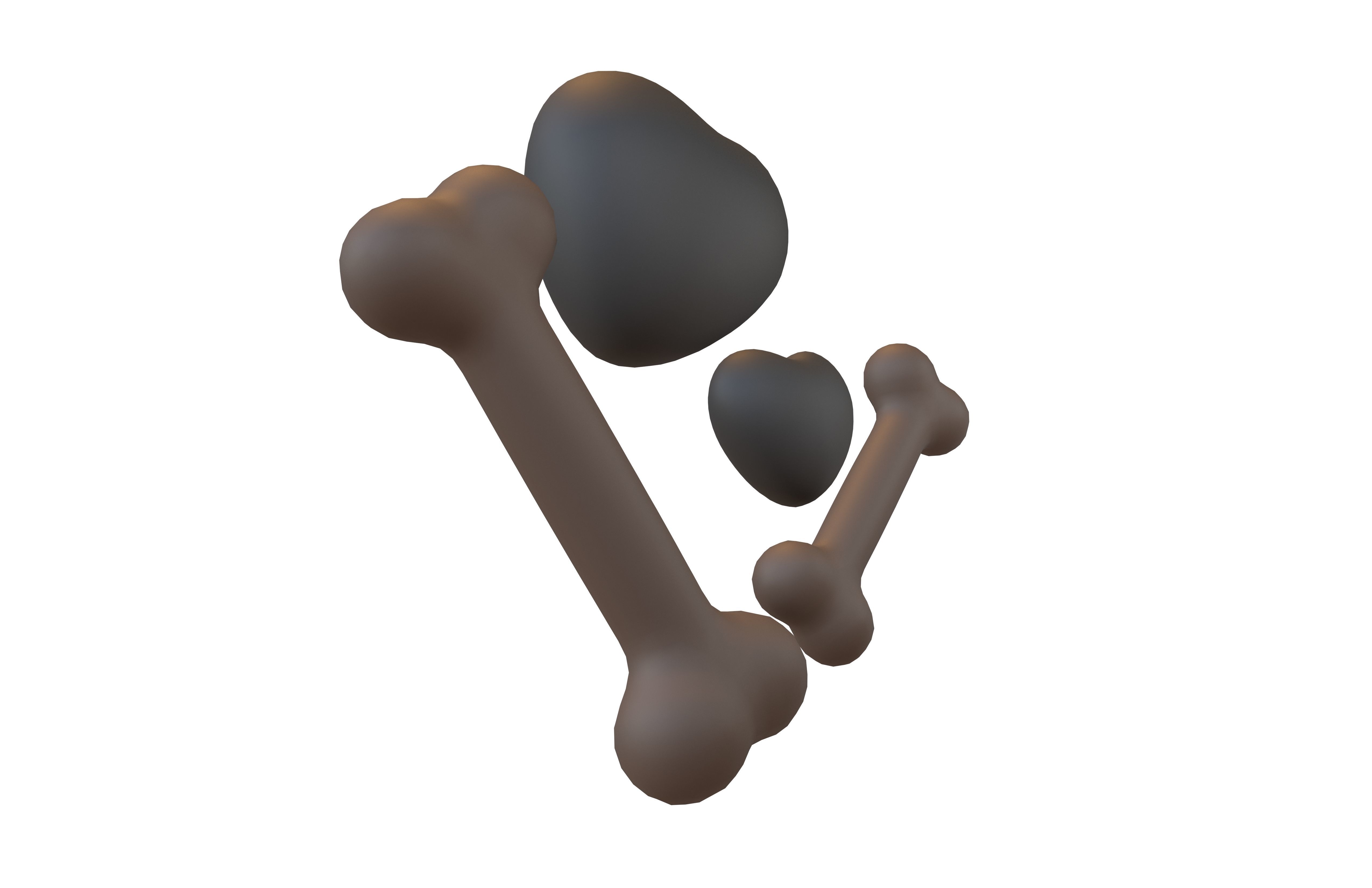 3D model Bone with Heart v1 039 VR / AR / low-poly | CGTrader