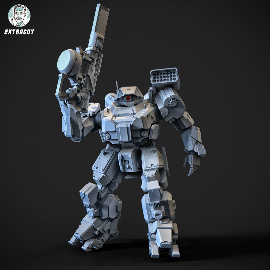 Overweight Gear Hunter 75mm Plus Pilot 3D model 3D printable | CGTrader