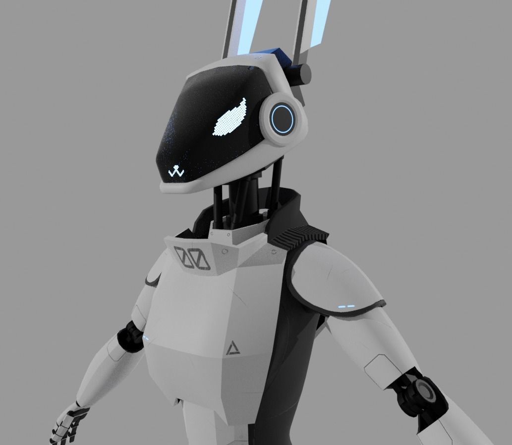 3D model F1L-00 aka Filo Robot model for animation NSFW and SFW VR / AR ...