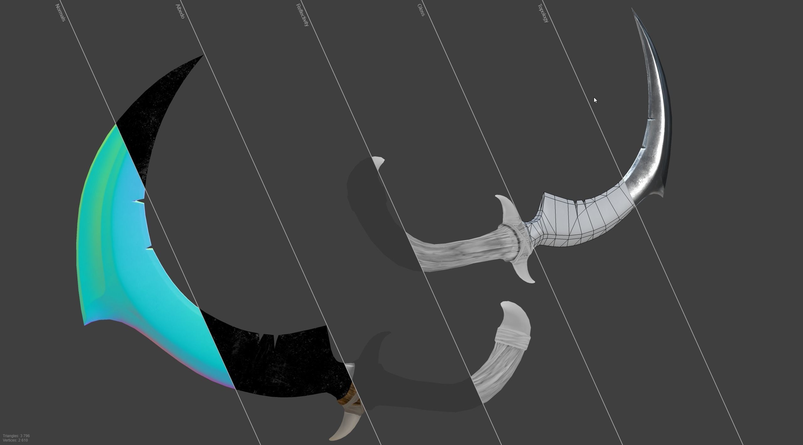 3D model Fantasy Sickle VR / AR / low-poly | CGTrader