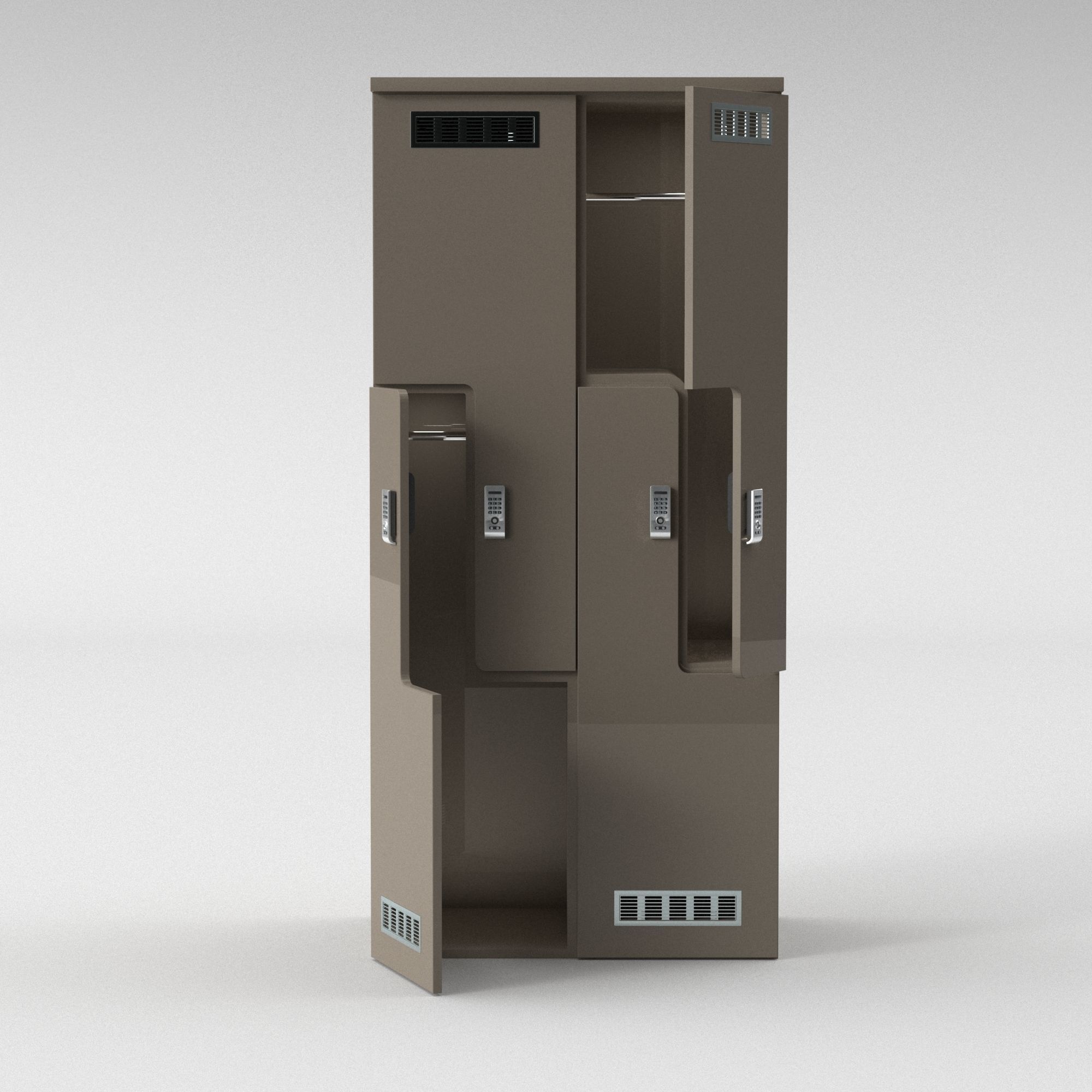 3D model Locker Cabinet with Electronic Lock - Kale Kilit Style ...
