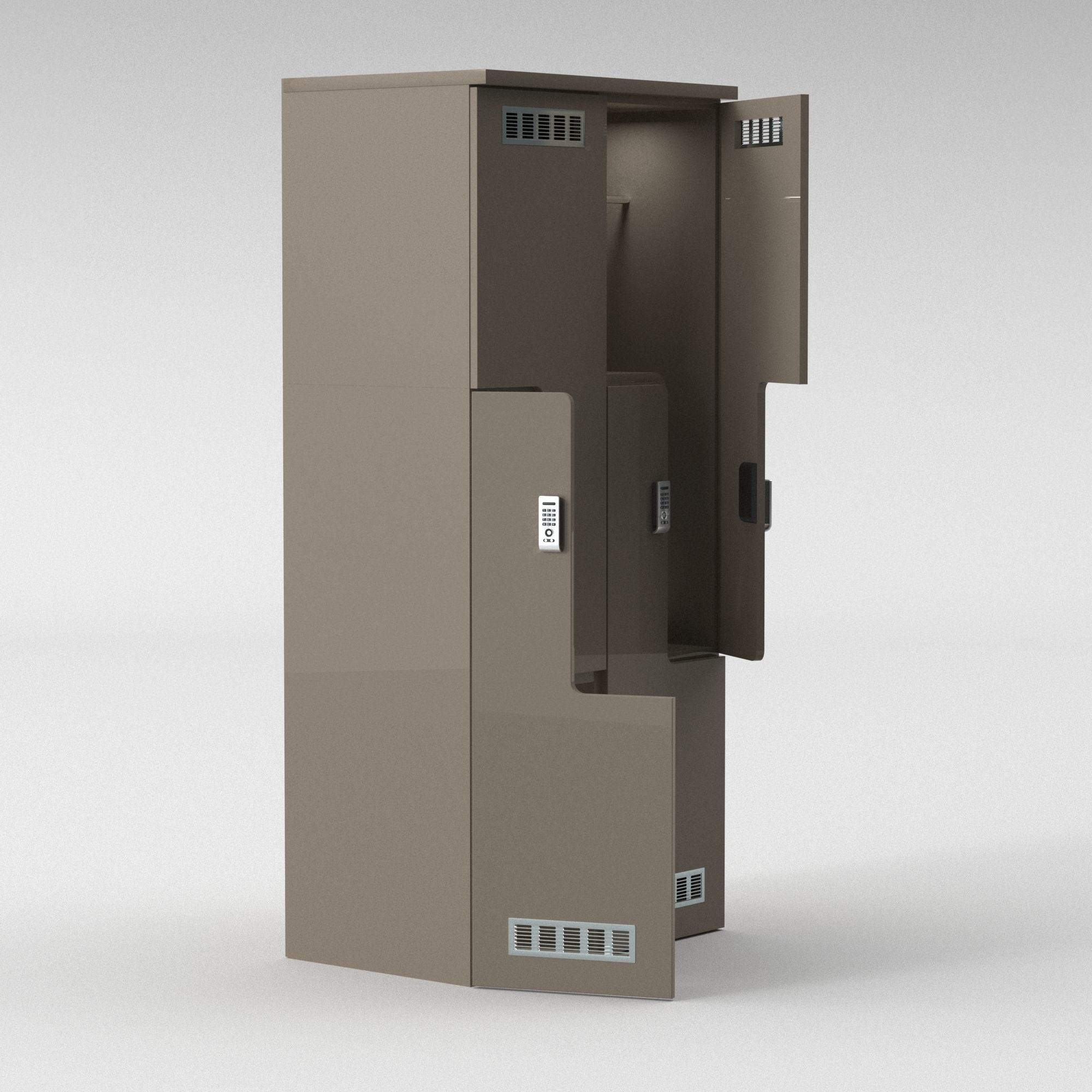 3D model Locker Cabinet with Electronic Lock - Kale Kilit Style ...
