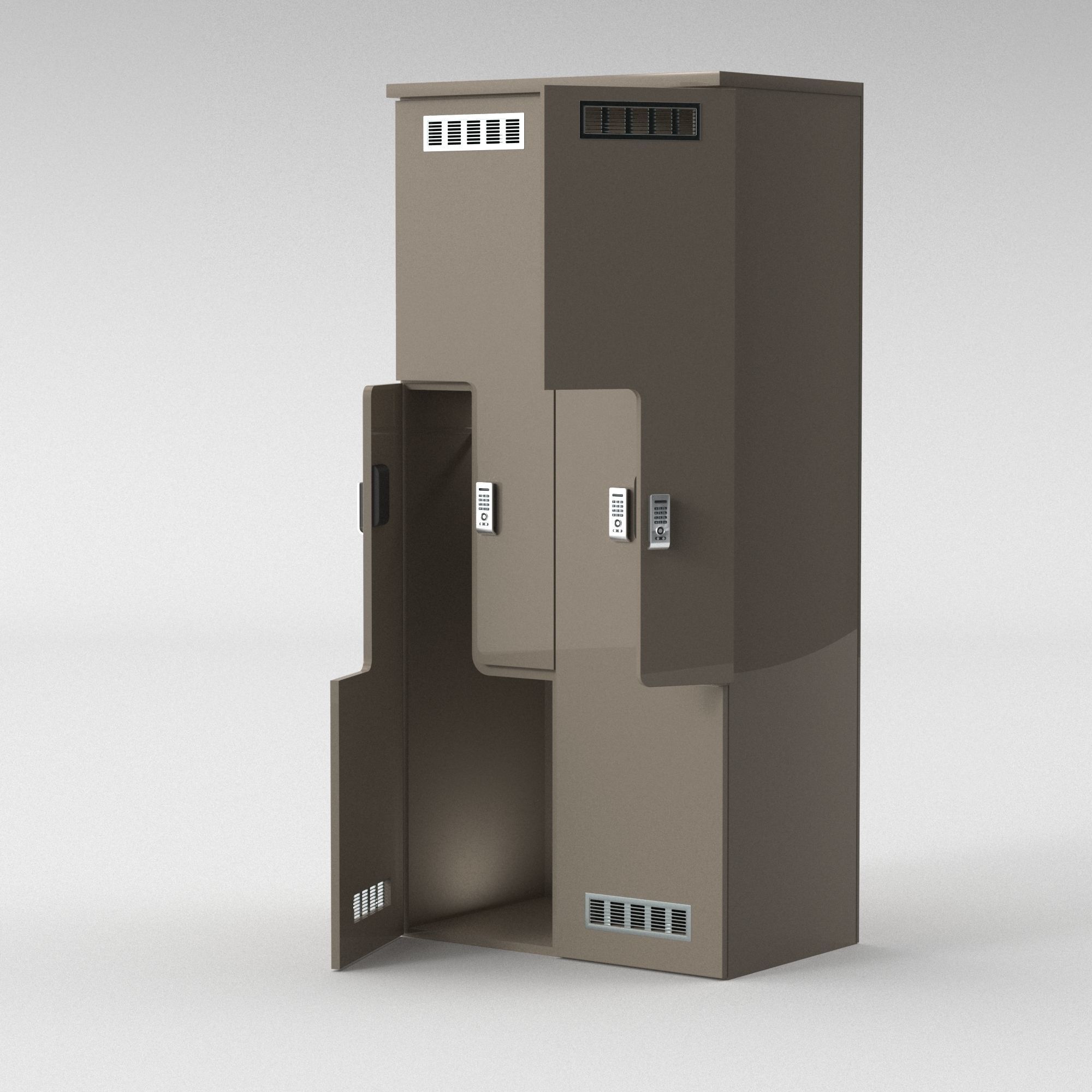 3D model Locker Cabinet with Electronic Lock - Kale Kilit Style ...