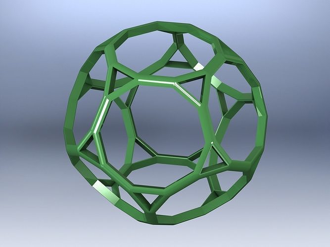 Wireframe Shape Truncated Dodecahedron 3D model 3D printable | CGTrader