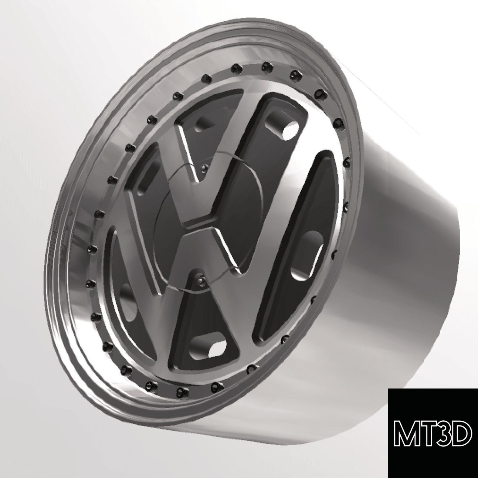 VOLKSWAGEN VW LOGO WHEELS WITH STRETCHED TIRES IN 2 SIZES 3D model 3D ...