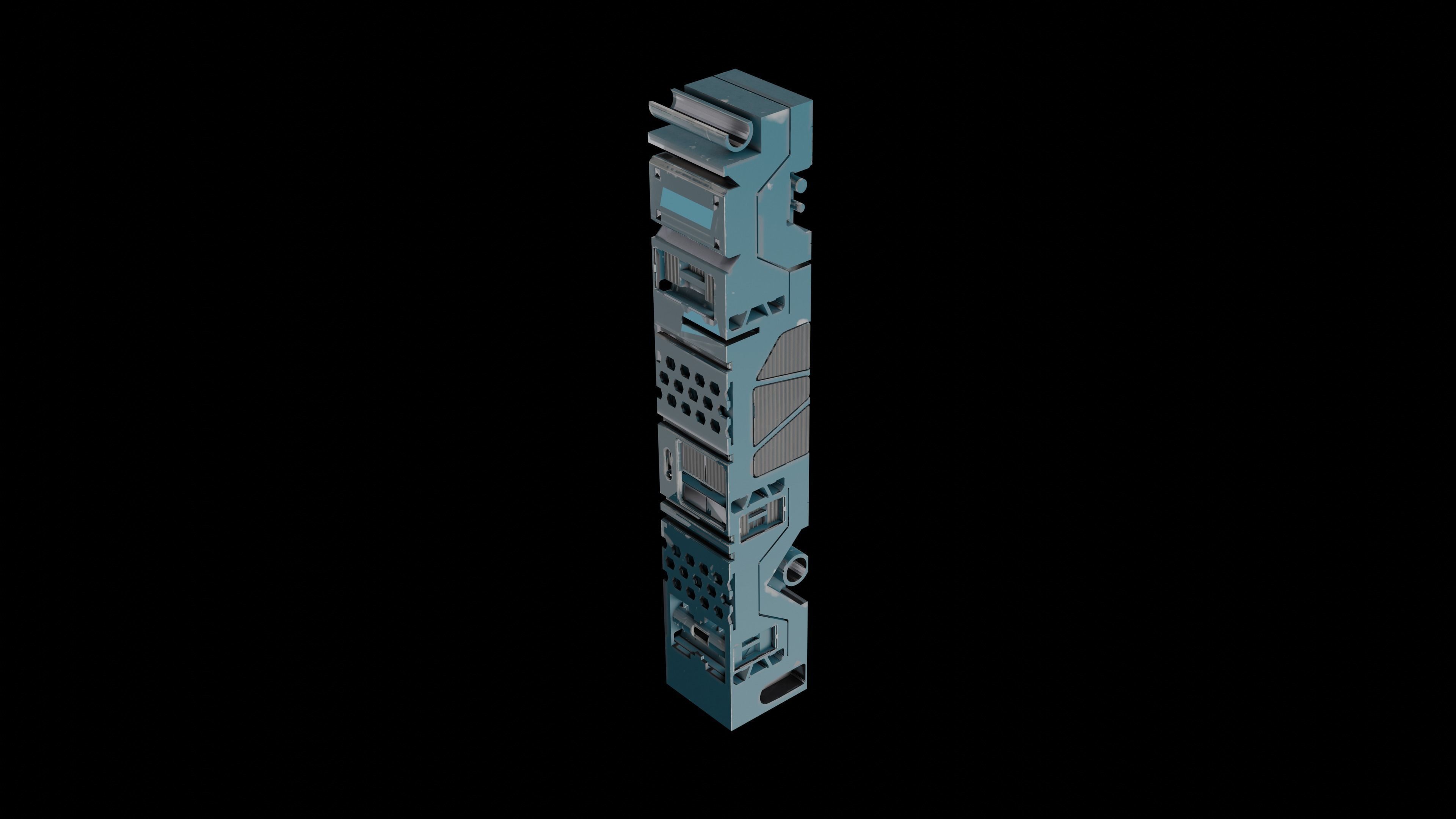 Sci-Fi Hard Surface Pillar 3D model 3D printable | CGTrader