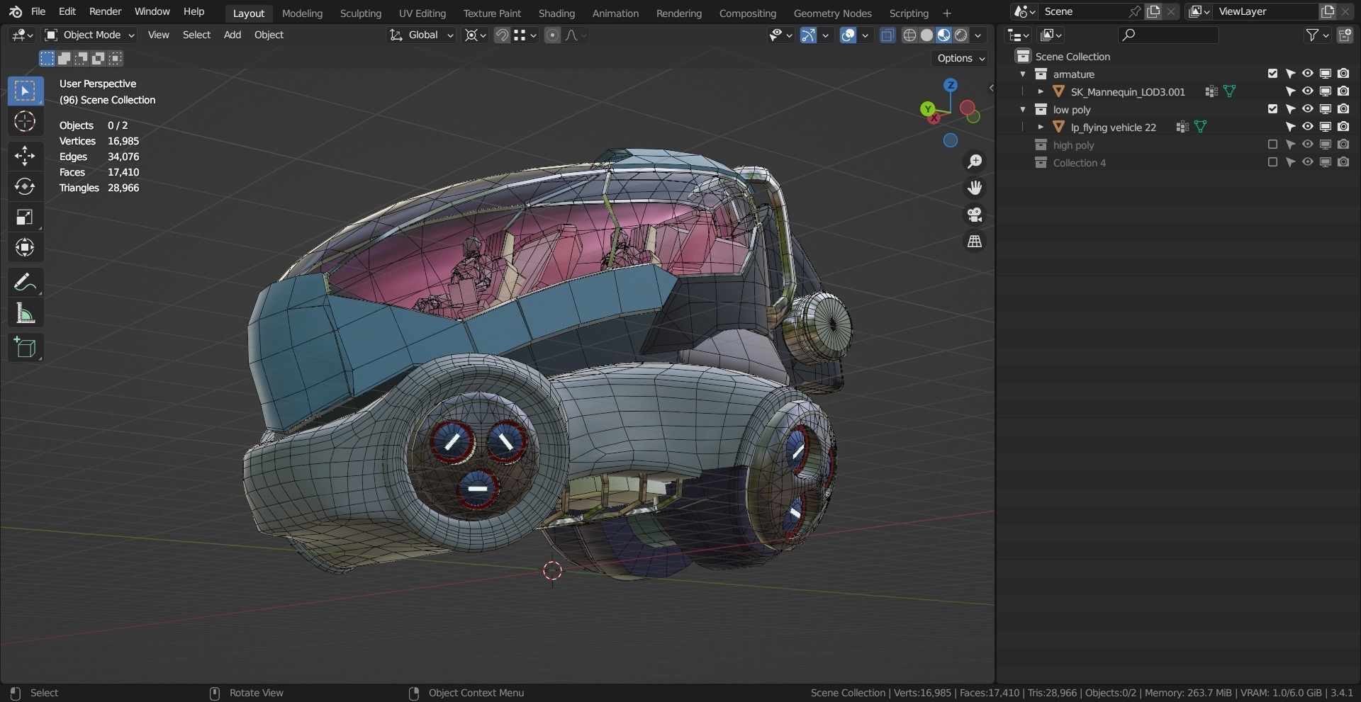 3D model Simplistic Flying Vehicle 22 VR / AR / low-poly | CGTrader