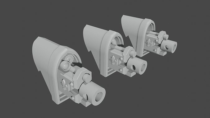 Battle sisters front mounted heavy bolter 3D model 3D printable | CGTrader