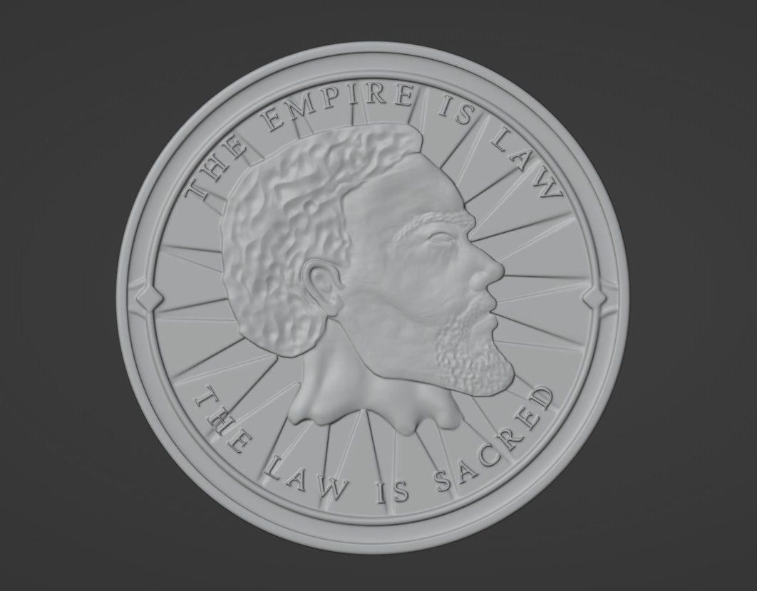 Golden septim Coin 3D model 3D printable | CGTrader