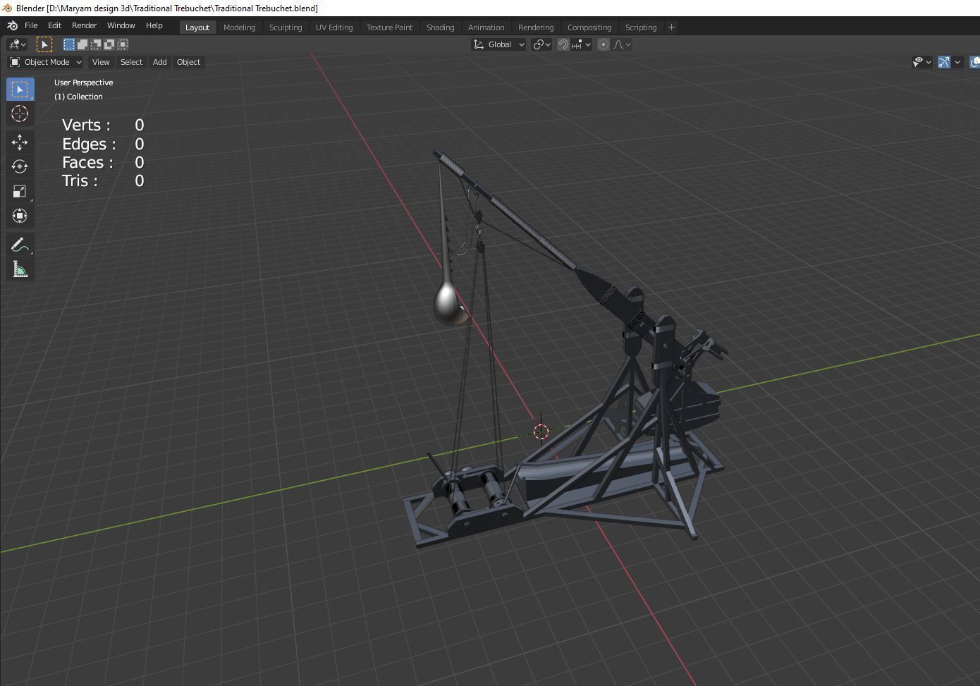 traditional trebuchet 3D model | CGTrader
