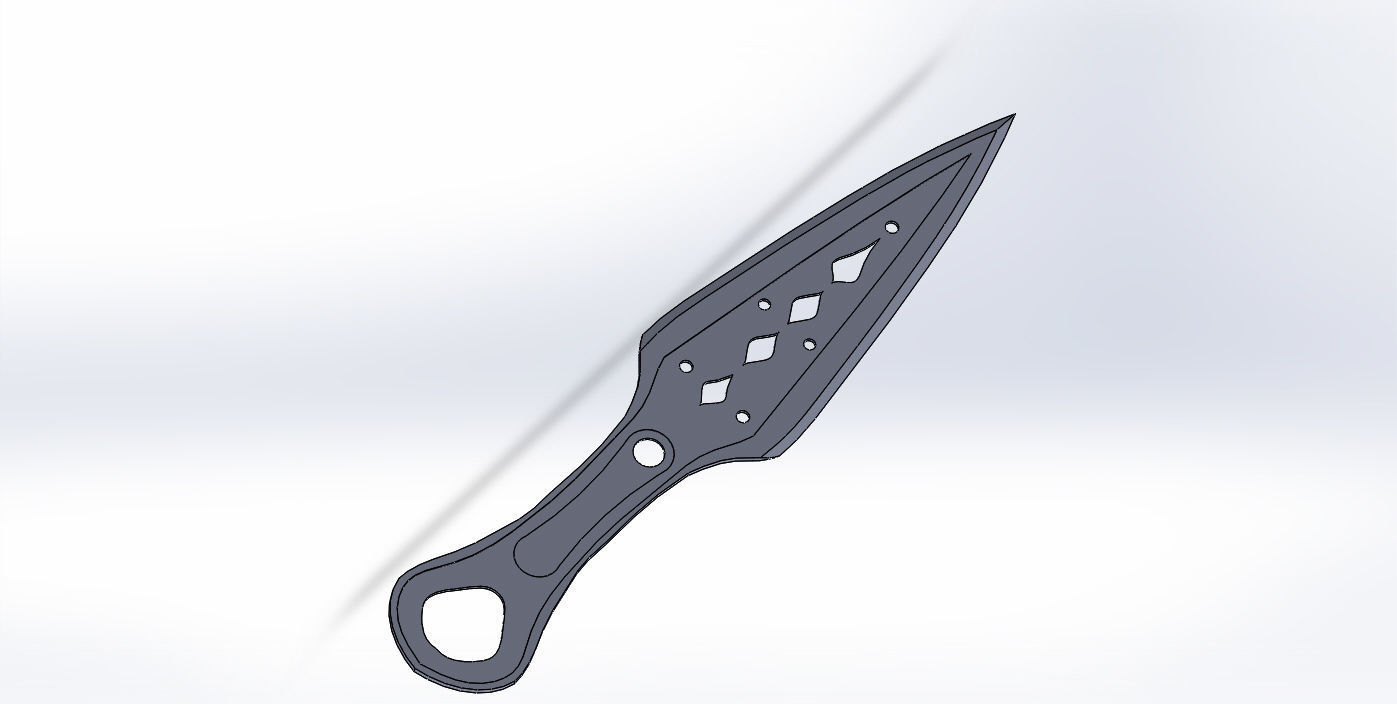 ninja blade naruto knife kunai 3D model | CGTrader