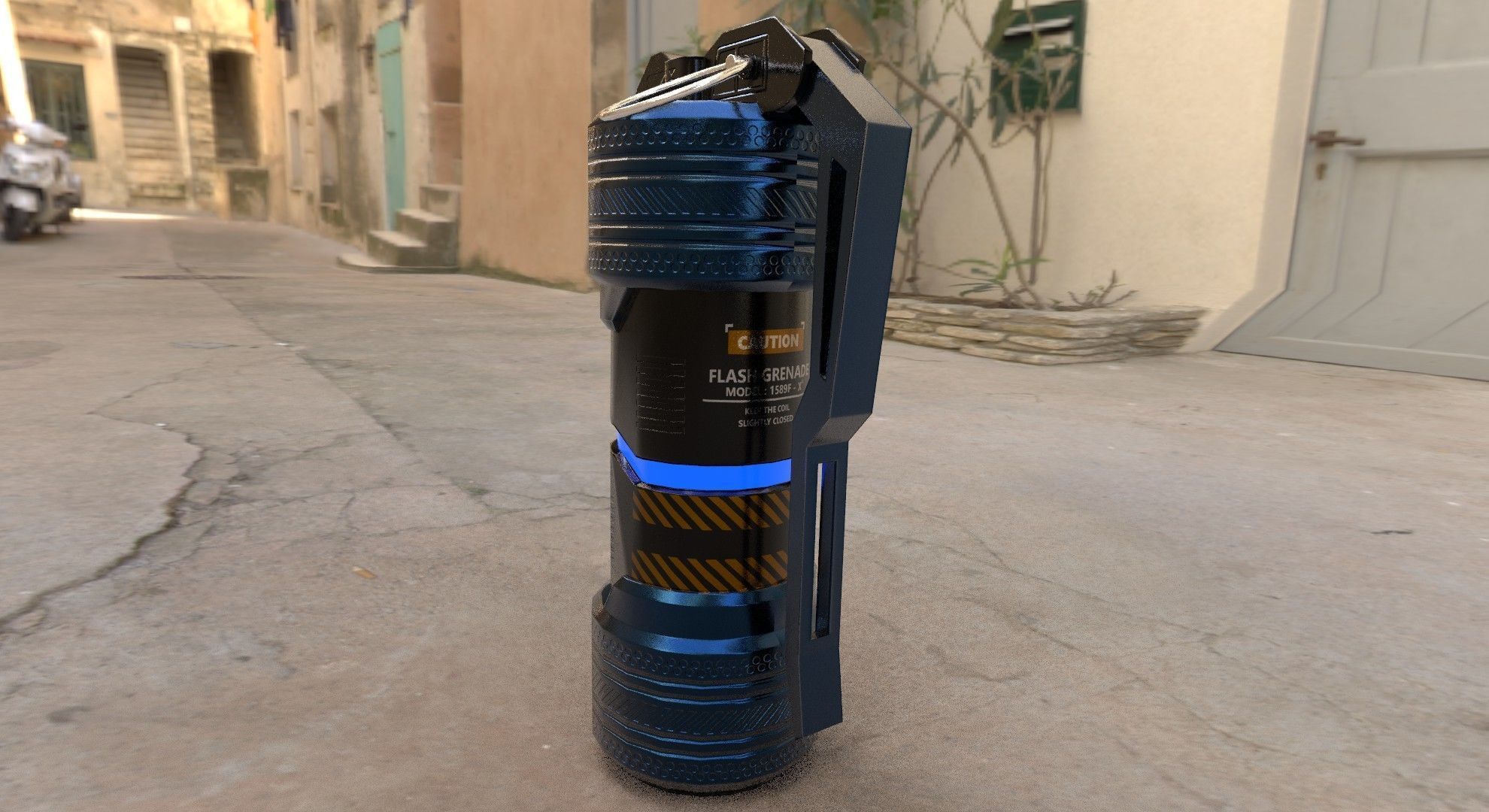 Flash Bang Grenade - Game Ready - Low Poly 3D Model 3D model | CGTrader