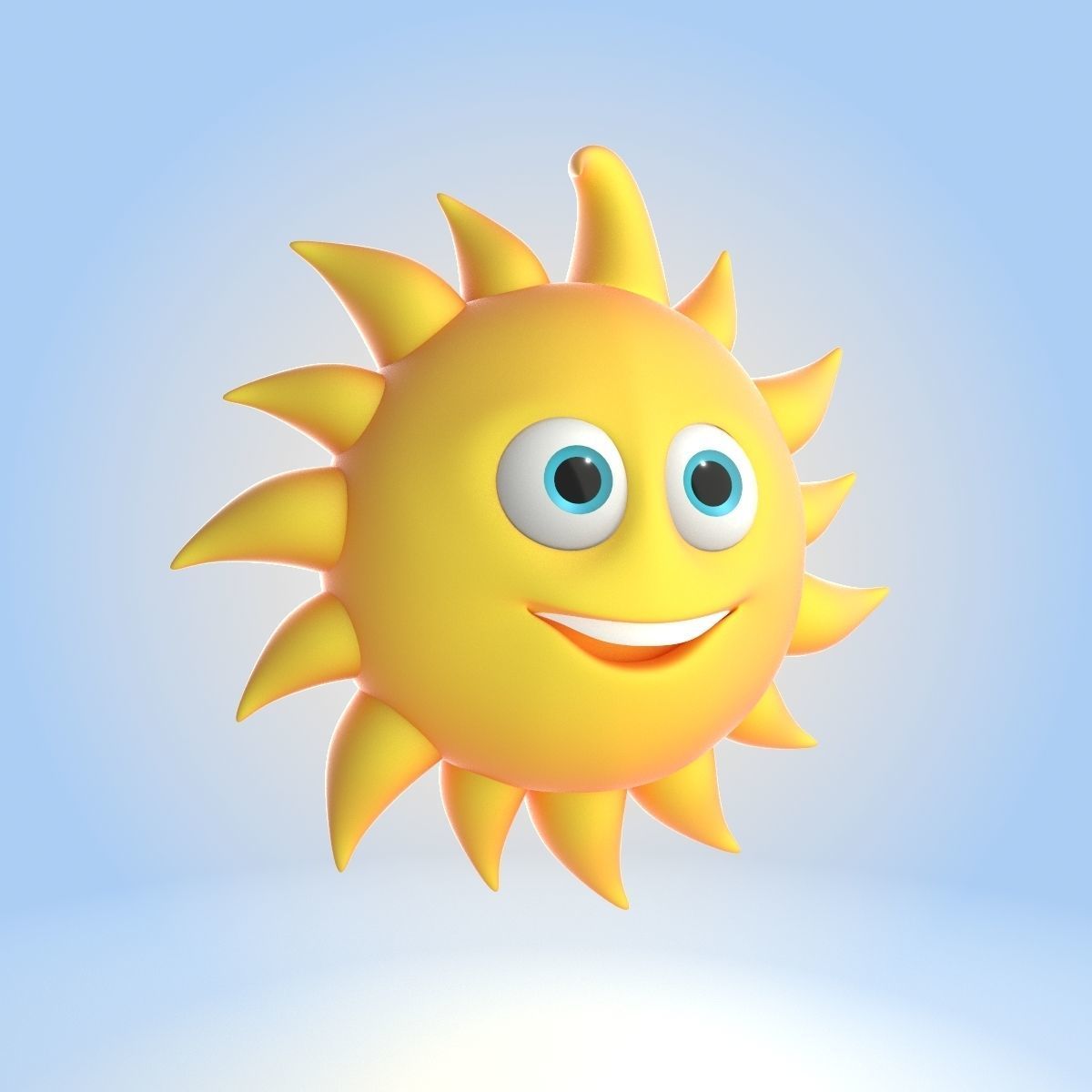 Cartoon Sun 3D model | CGTrader
