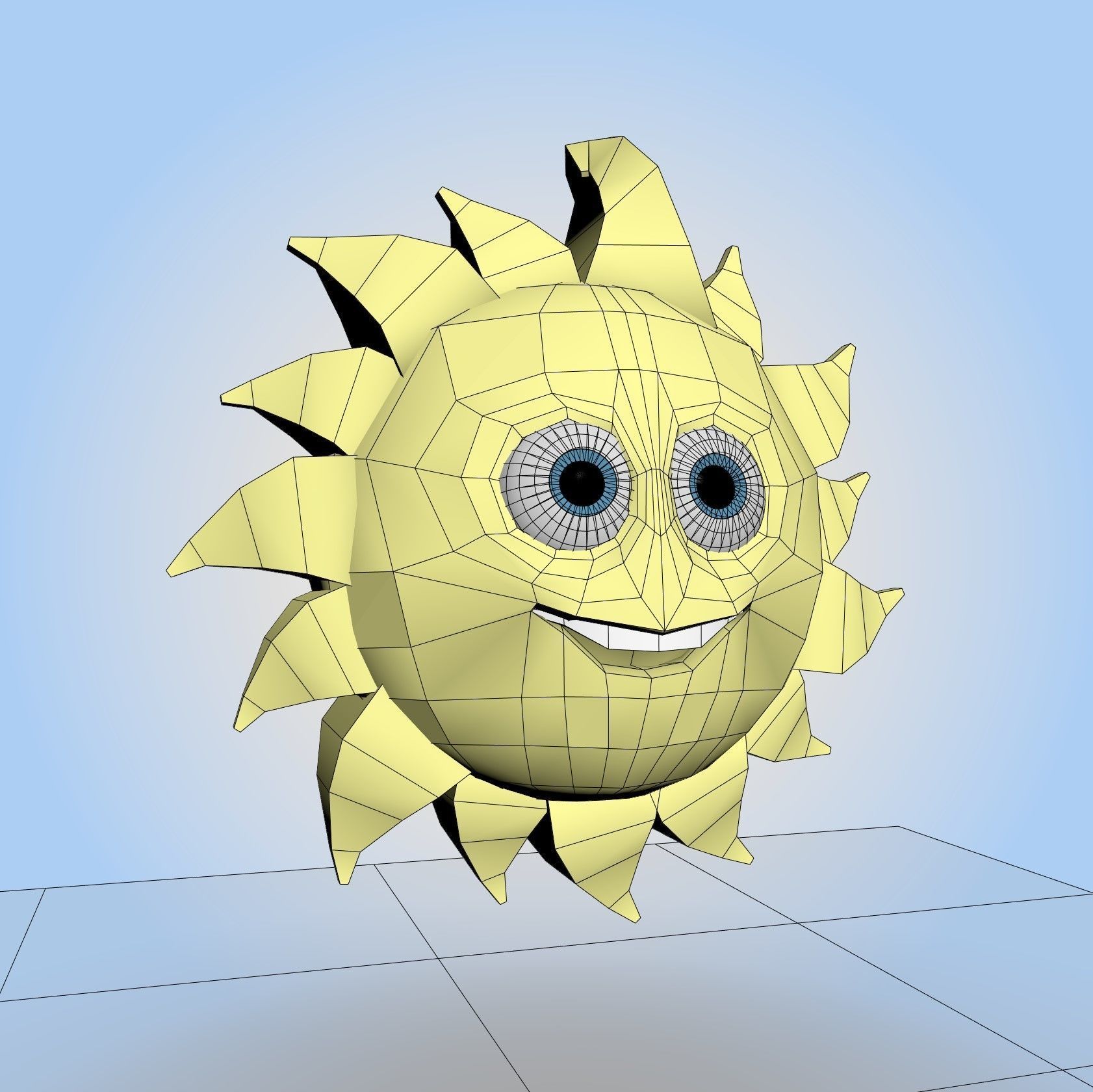Cartoon Sun 3D model | CGTrader