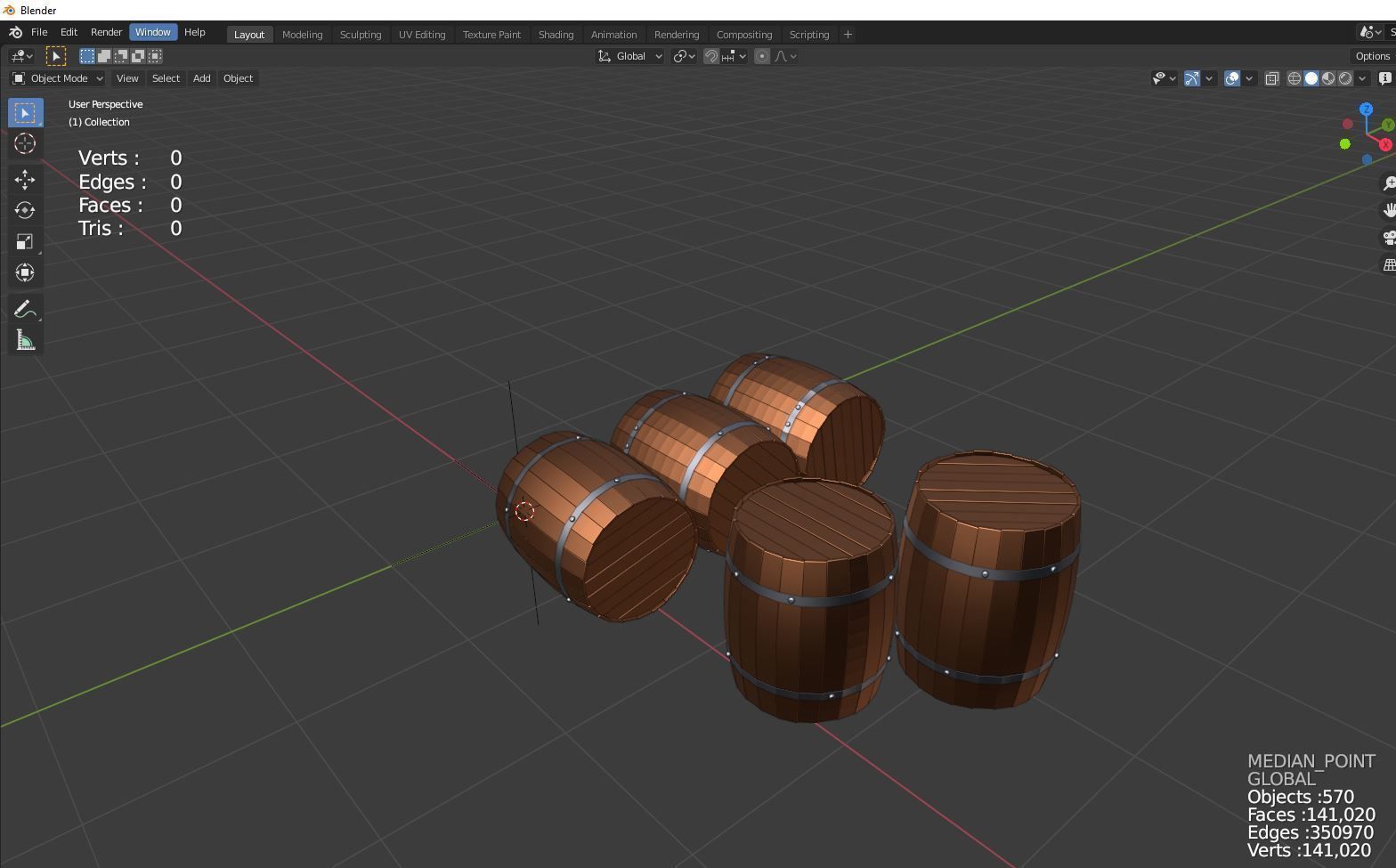 Wooden barrels 3D model | CGTrader