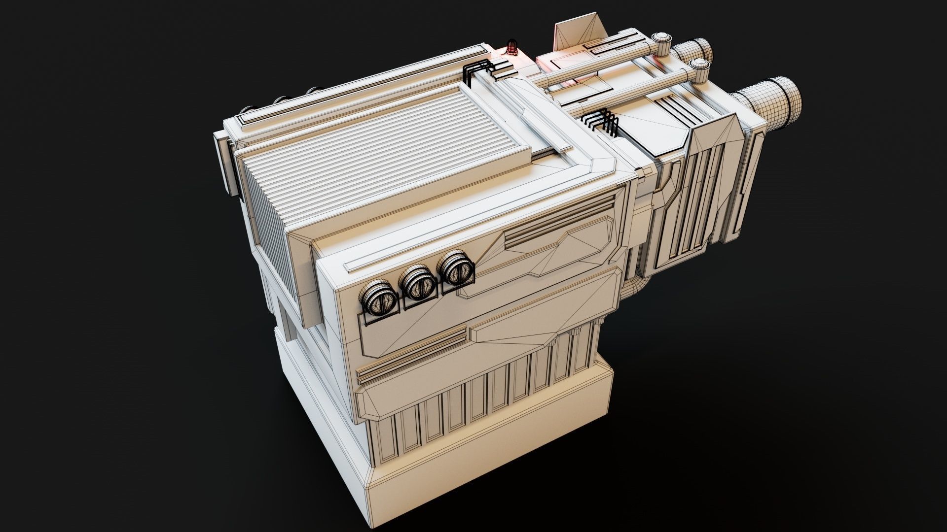 Sci-fi industrial detail 3D model | CGTrader